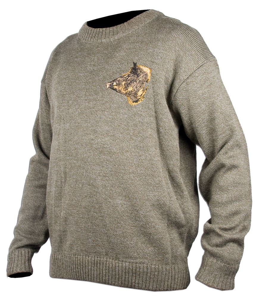 Pull de chasse col rond Sanglier Somlys 153 - Pulls de chasse - Sweat ...