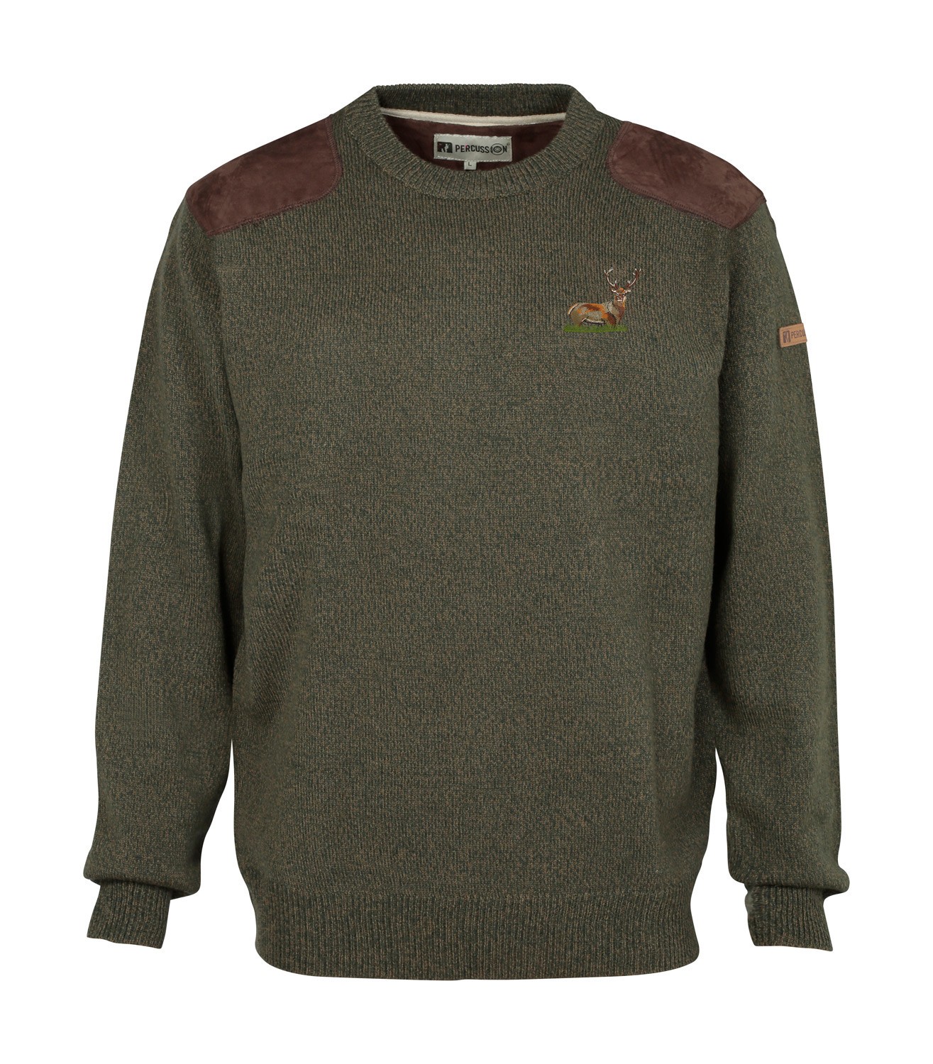 Pull de chasse Percussion col rond brodé Cerf - Pulls de chasse - Sweat ...