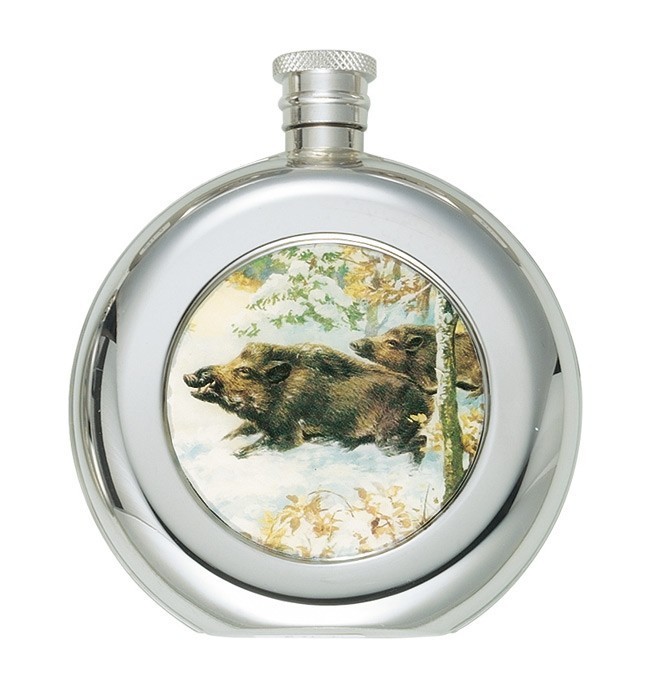 Flasque ronde Sanglier - Flasques / Thermos / Valises pique-nique ...