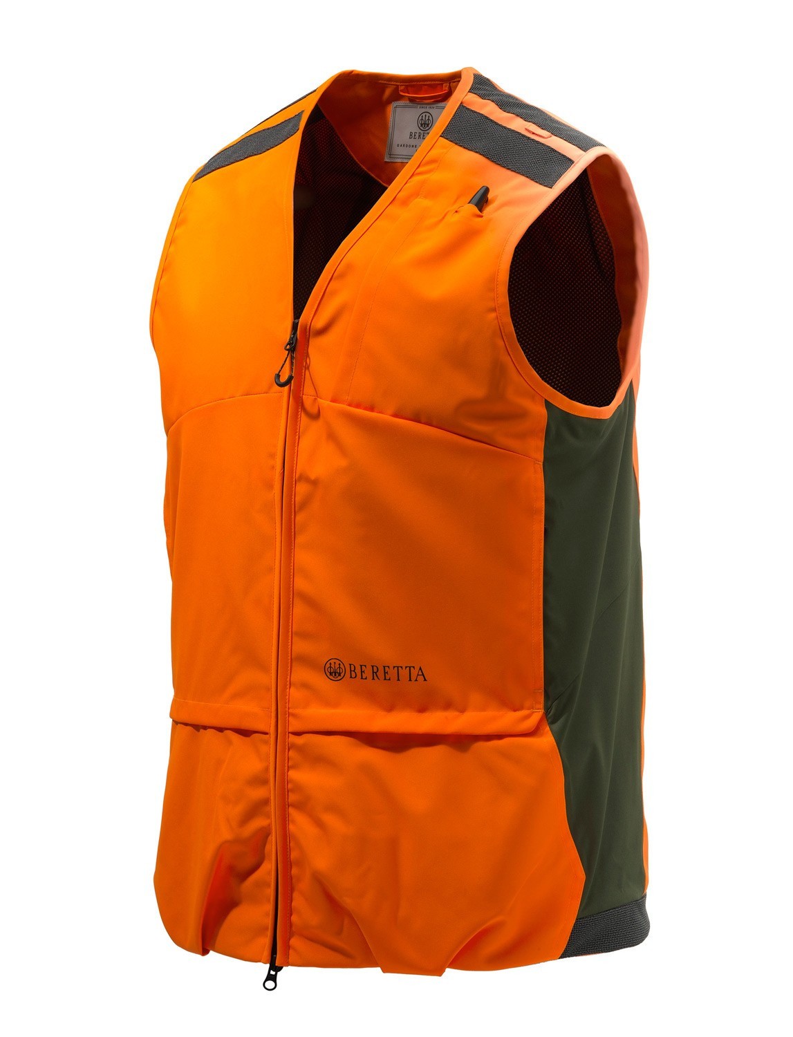 Gilet de chasse Beretta Active Hunt EVO - Vert & Orange - Gilets de ...