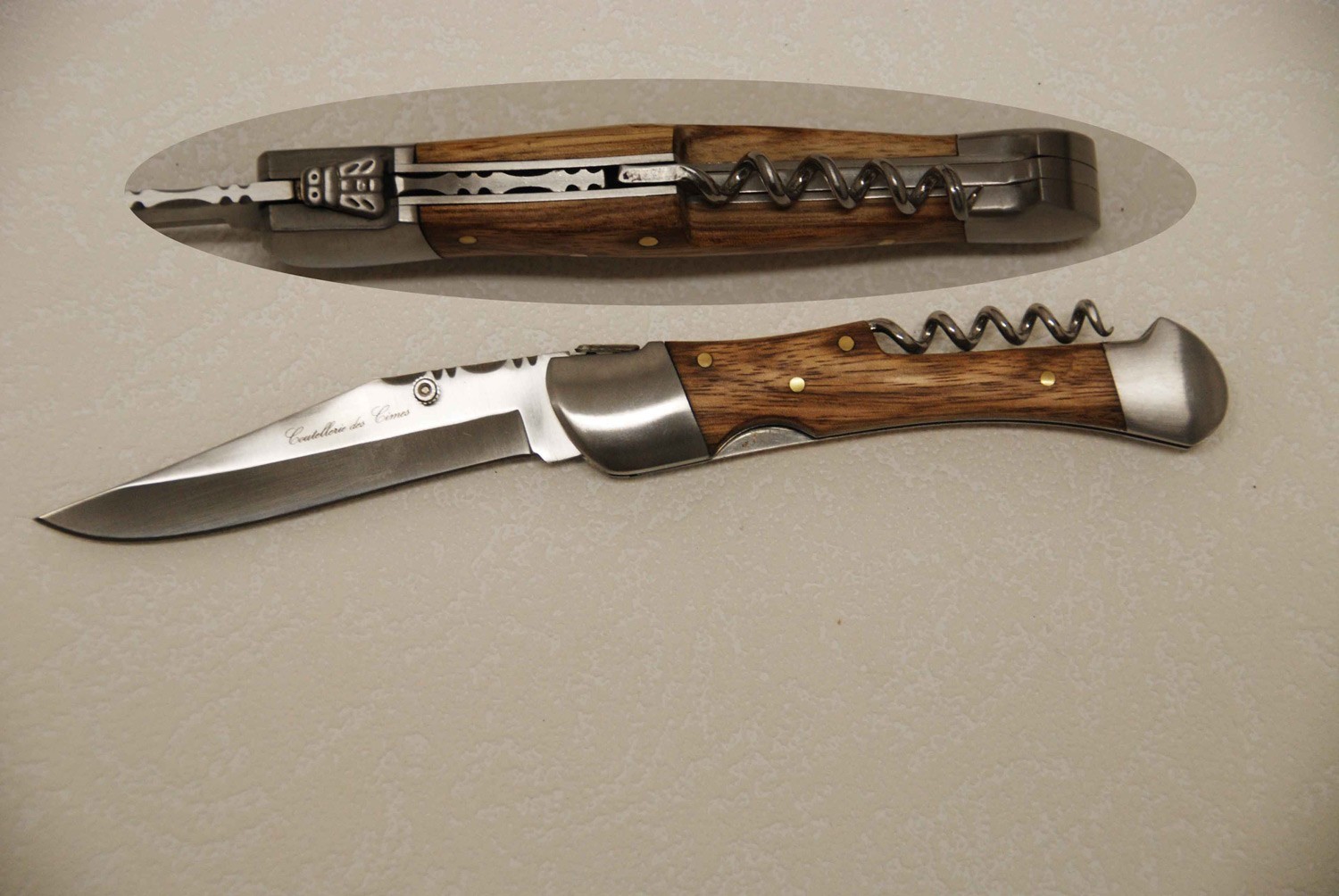 Couteau de chasse pliant Laguiole 2 pièces - Couteaux pliants | Made in ...