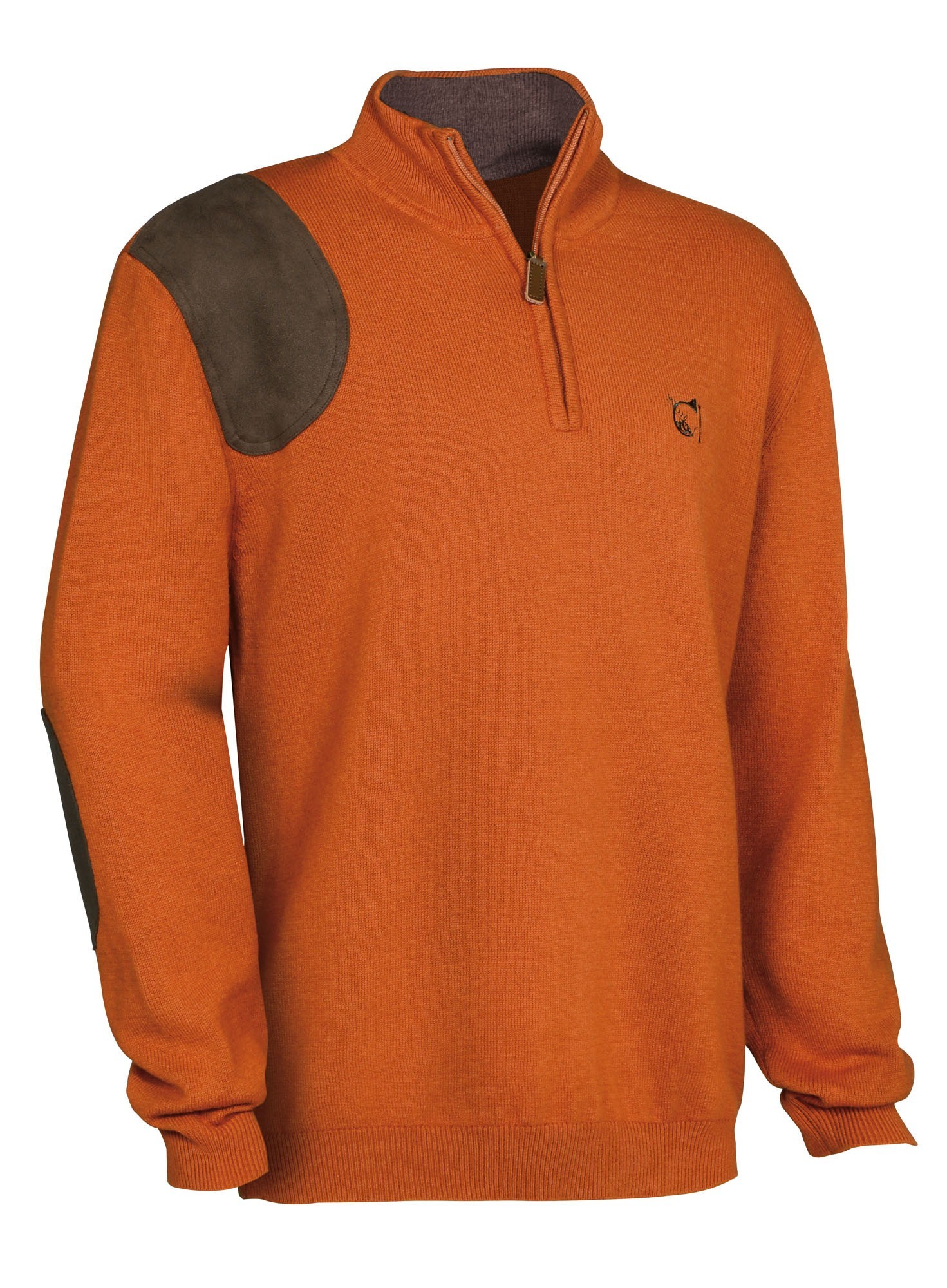 Pull de chasse Club Interchasse Wilfrid Orange - Pulls de chasse ...