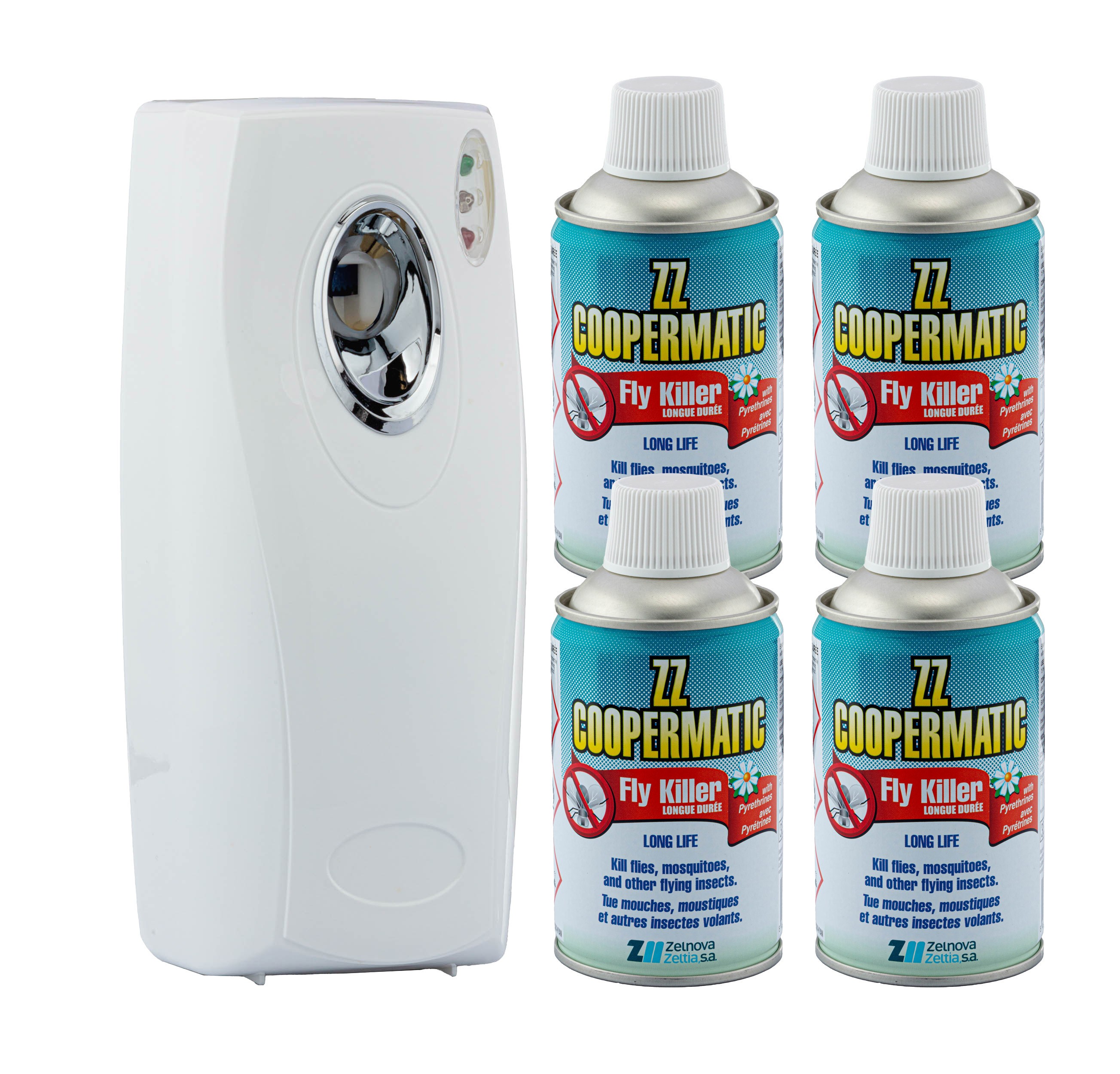 Pack diffuseur insecticide avec 4 recharges Coopermatic - Contre les ...