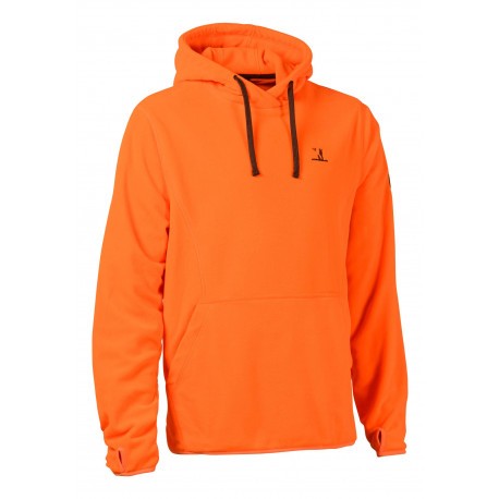 Sweat-shirt de chasse polaire à capuche Percussion - Orange - Pulls de ...