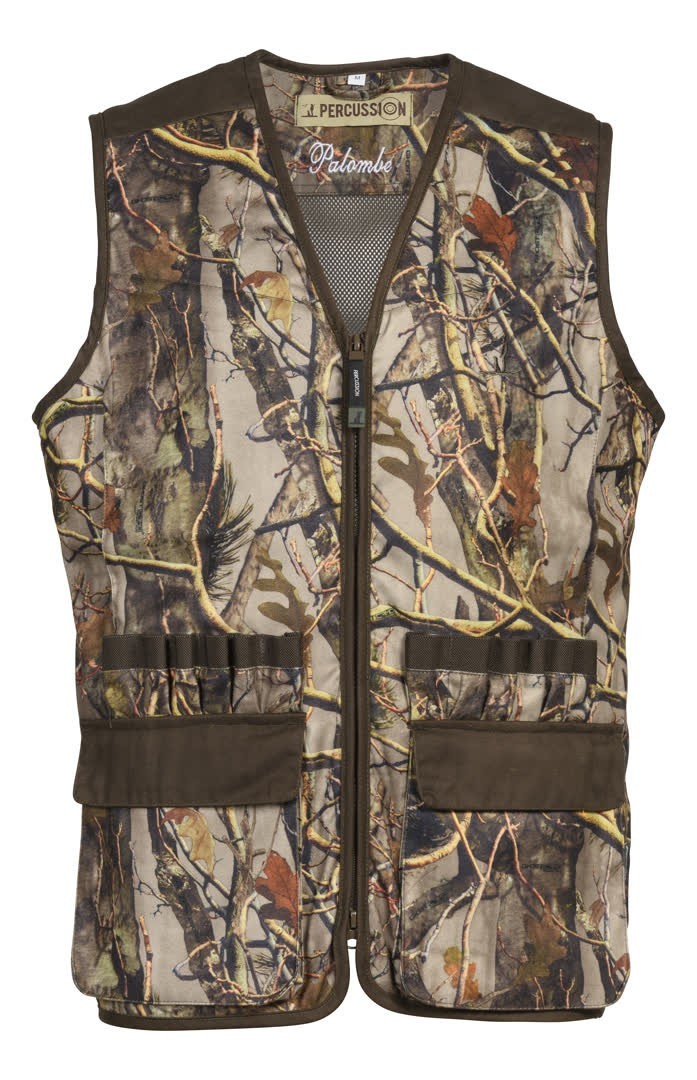 Gilet de chasse Percussion Palombe - GhostCamo Forest Evo - Gilets de ...