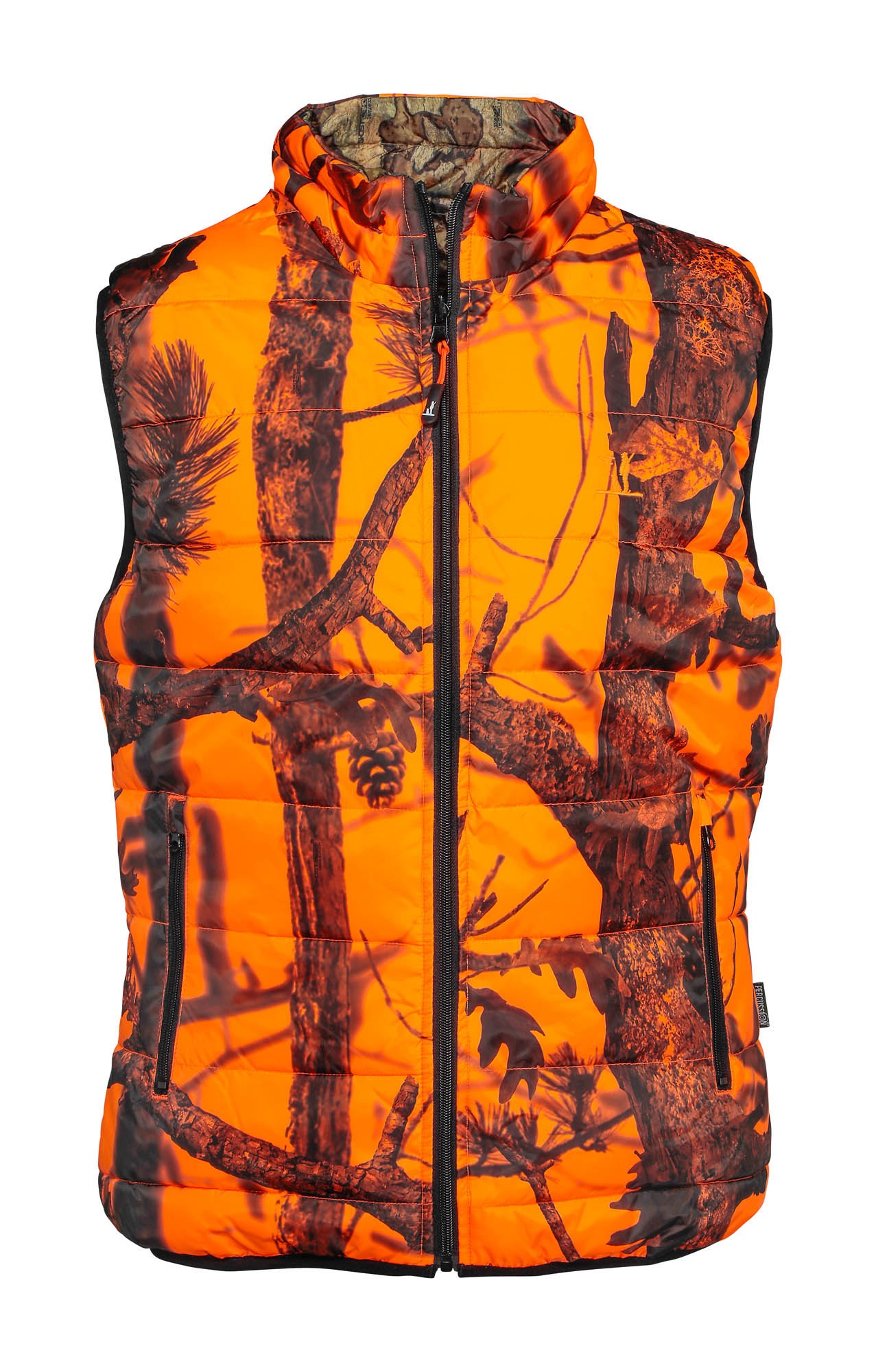 Gilet ouatiné réversible Percussion Warm - Black & Blaze / Barkam ...