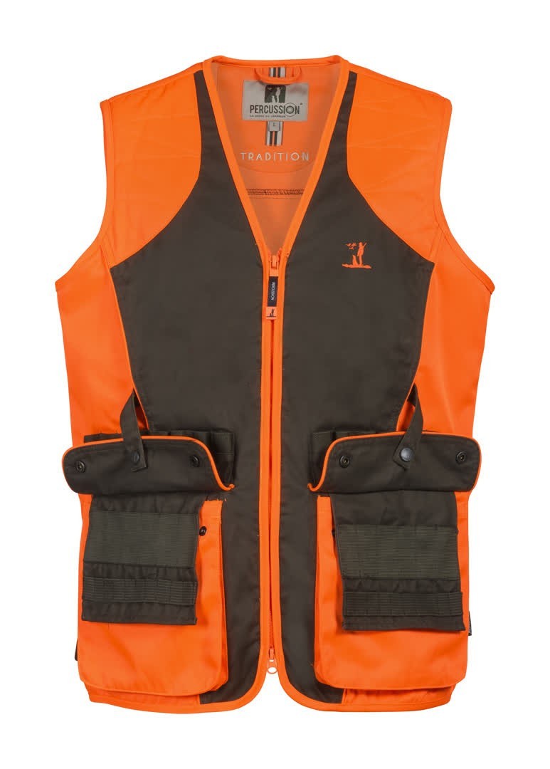 Gilet de chasse Percussion Tradition Evo haute visibilité - Gilets de ...