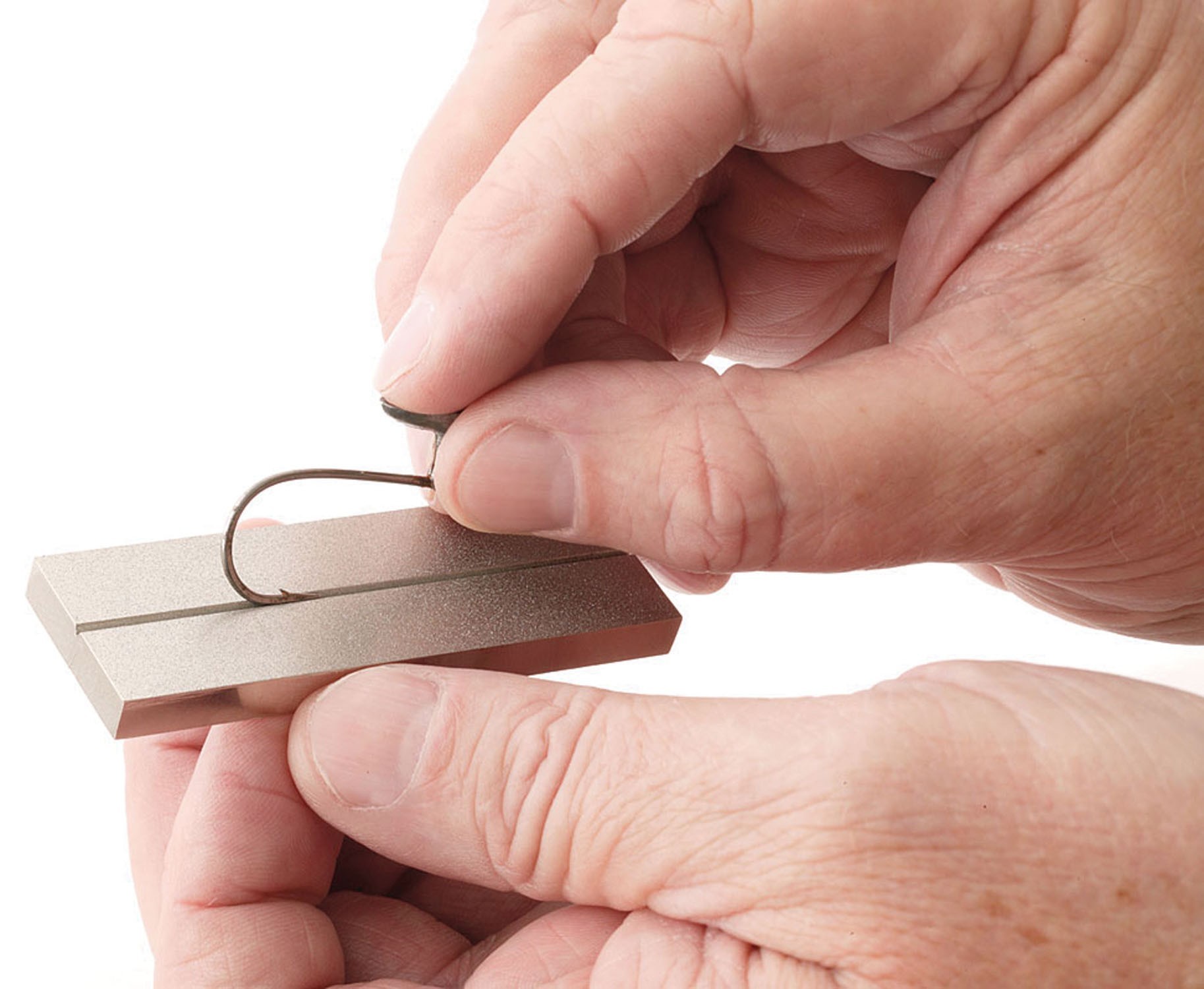 Pierre à affûter de poche pour couteaux et hameçons - Affûtage ...