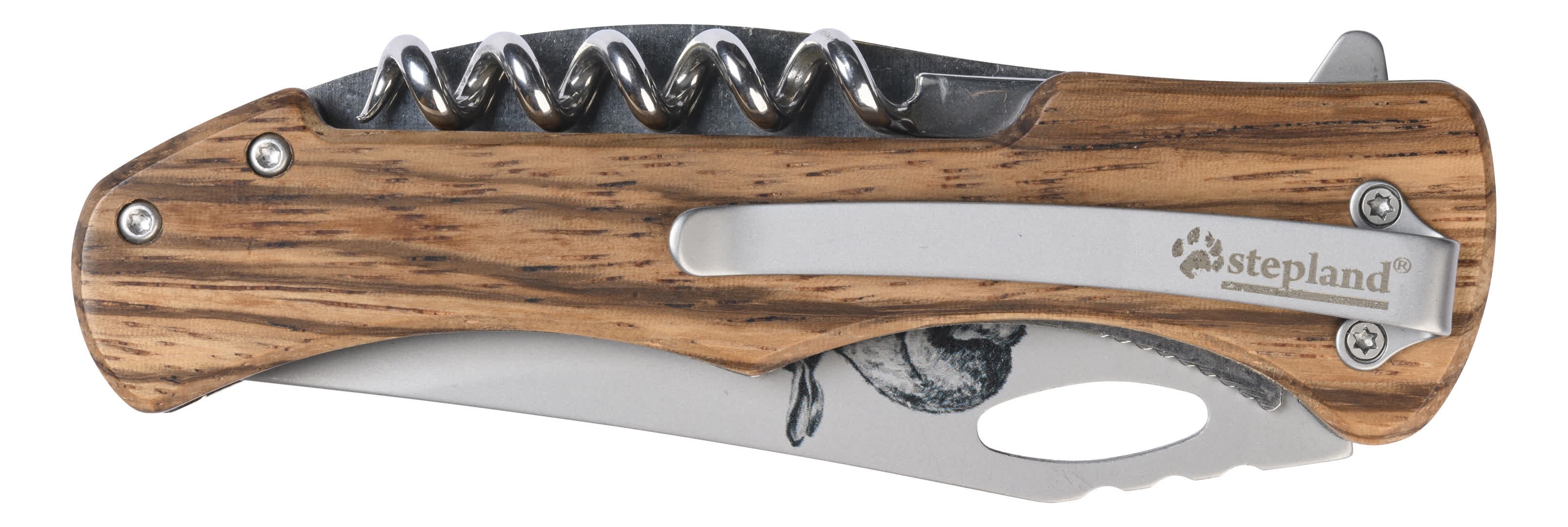 Couteau pliant Stepland SLCU209 – Bécasse, acier inox, manche bois ...